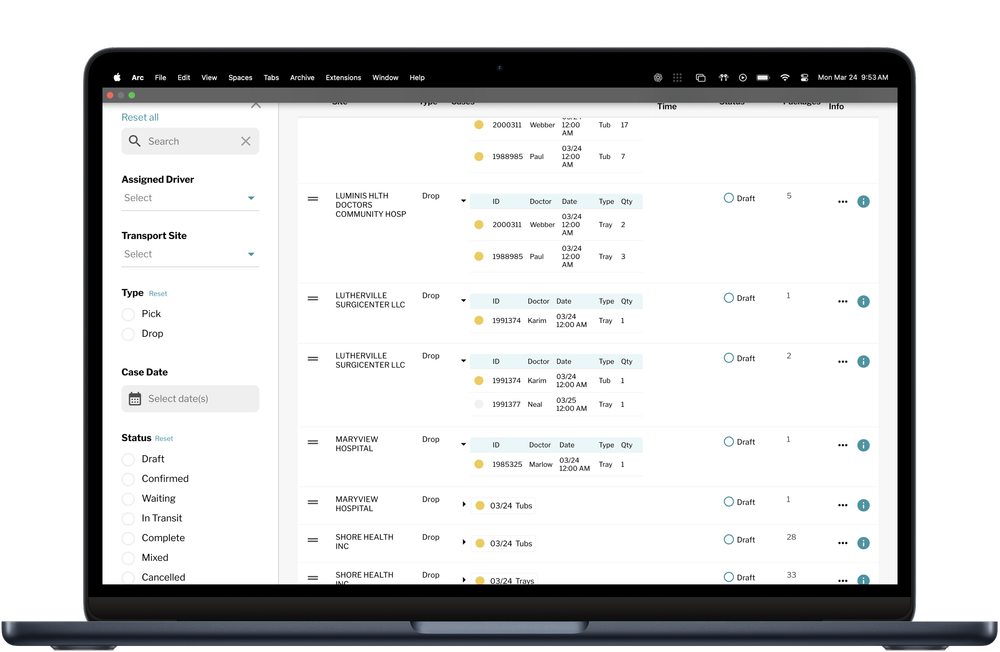 Torq Transport | Optimize Medical Logistics — Torq Interface